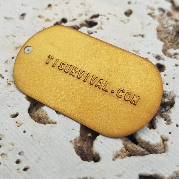 Embossed Titanium Dog Tags - Ti Survival