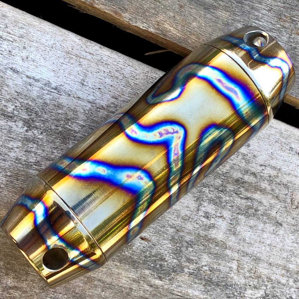 Exo Tube Titanium Waterproof Storage Capsule - Ti Survival