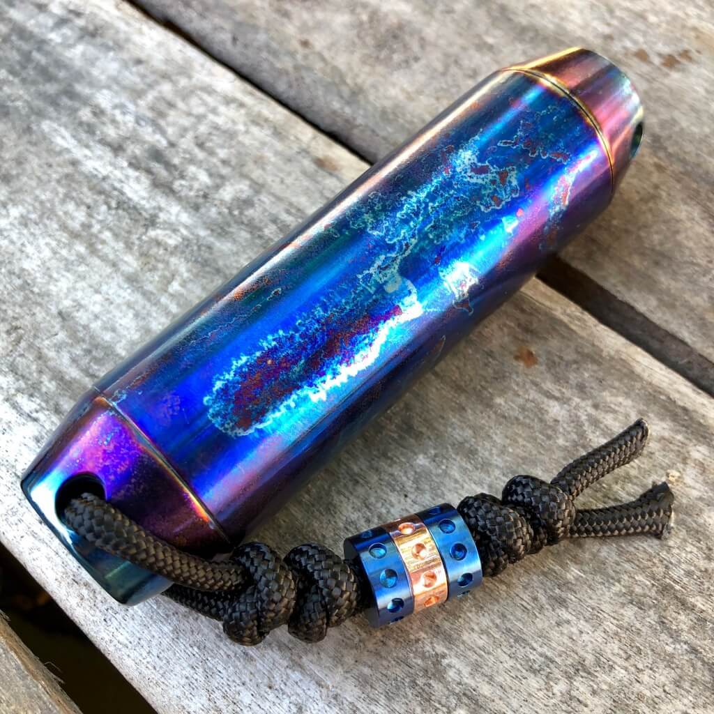 Exo Tube Titanium Waterproof Storage Capsule - Ti Survival